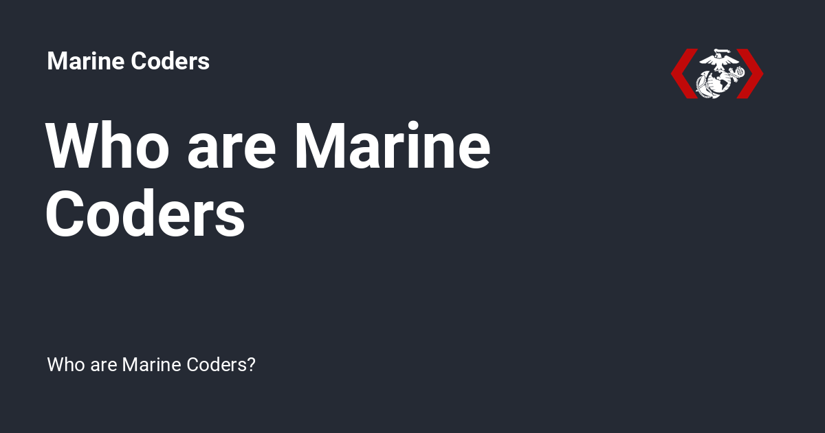 Marine Coders